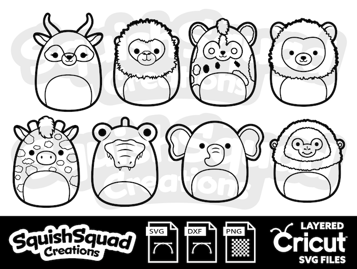 Squishmallow Outline Svg - Etsy Canada