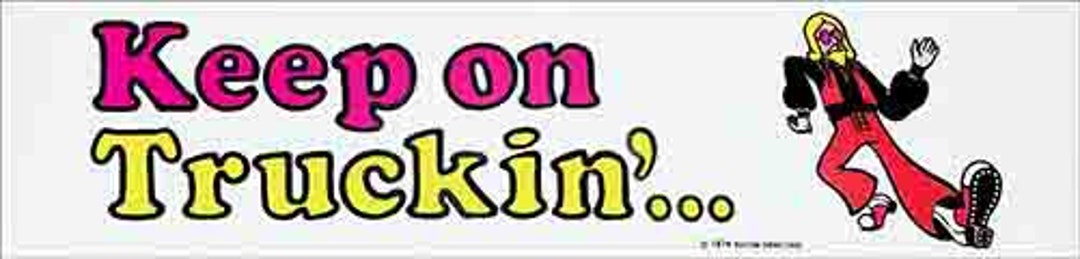 Vintage 1970's Style Keep on Truckin' Funny Retro Travel Decal Bumper ...