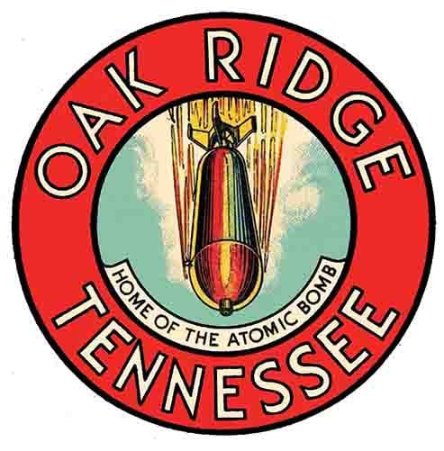 Vintage 1950's Style Oak Ridge TN Tennessee Round Retro Travel Decal ...