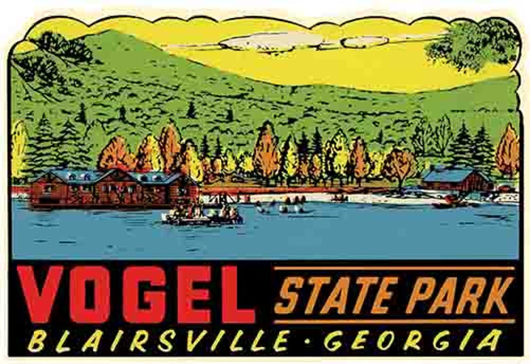 Vintage 1950's Style Vogel State Park Blairsville Georgia GA Retro ...