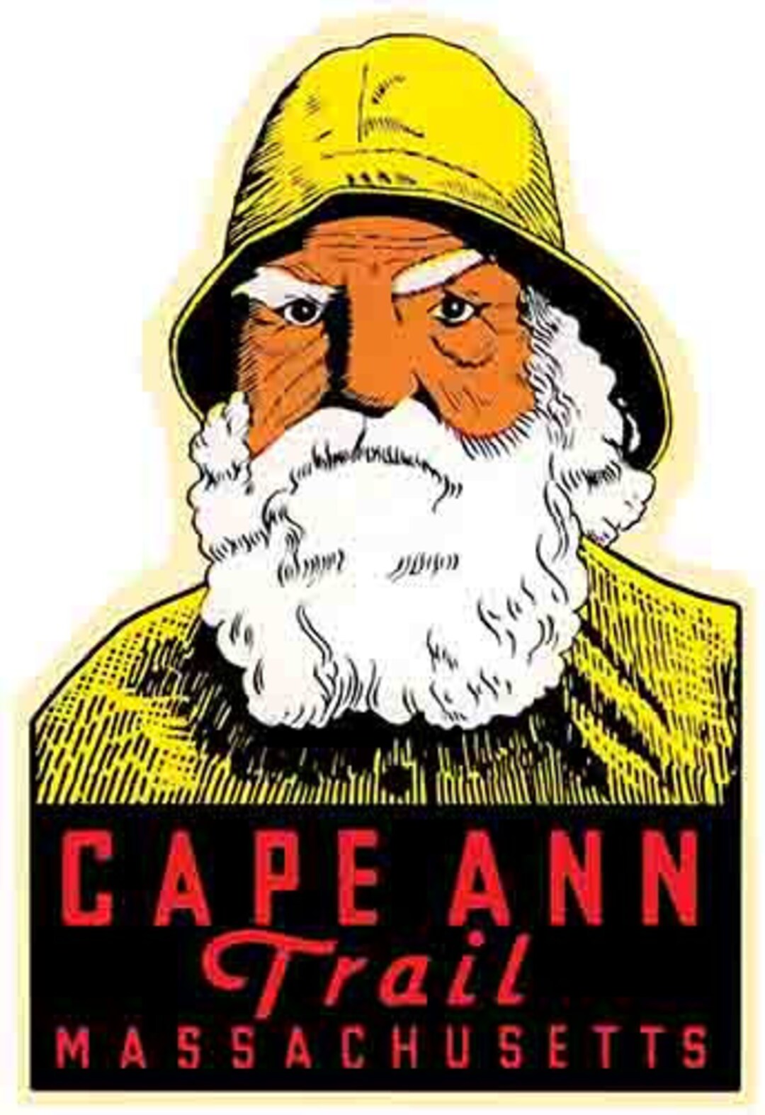 Vintage 1950's Style Cape Ann Trail MA Massachusetts Cape Cod Retro ...
