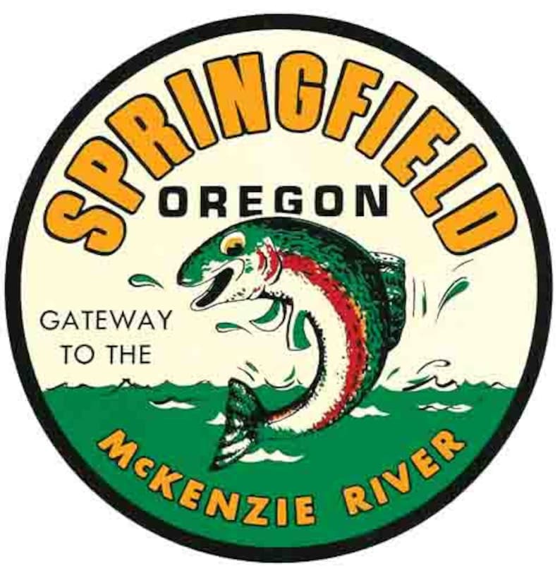 Vintage 1950's Style Springfield OR Oregon Coast Retro - Etsy