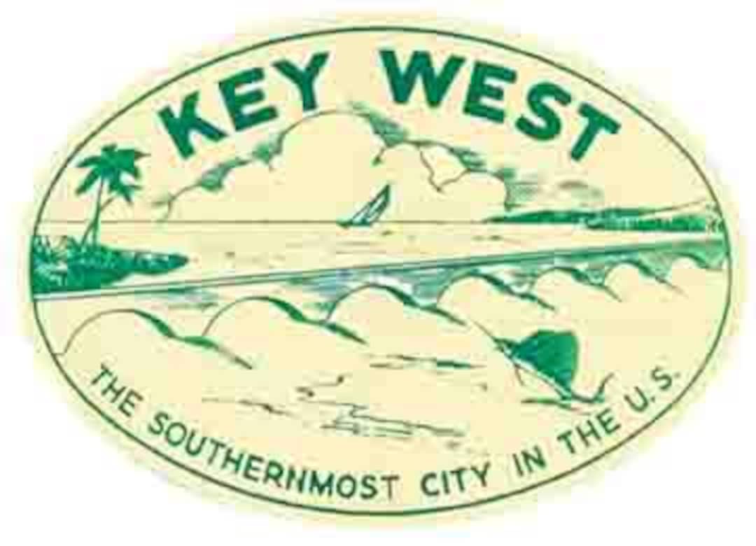 Vintage 1950's Style Florida Keys Key West Southernmost City Retro ...