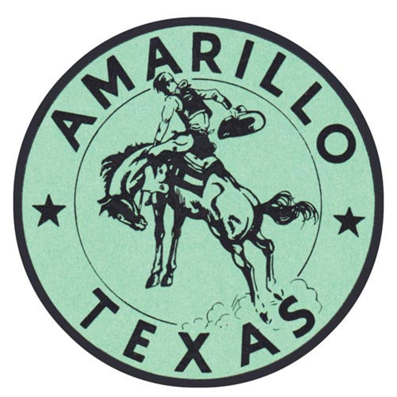 Vintage 1950's Style Amarillo Texas Retro Travel Decal - Etsy
