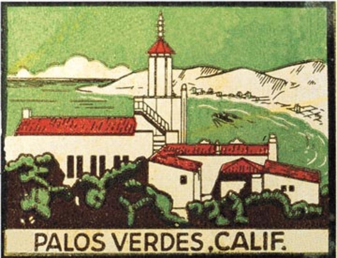 Vintage 1950's Style Palos Verdes CA California Retro Travel Decal ...