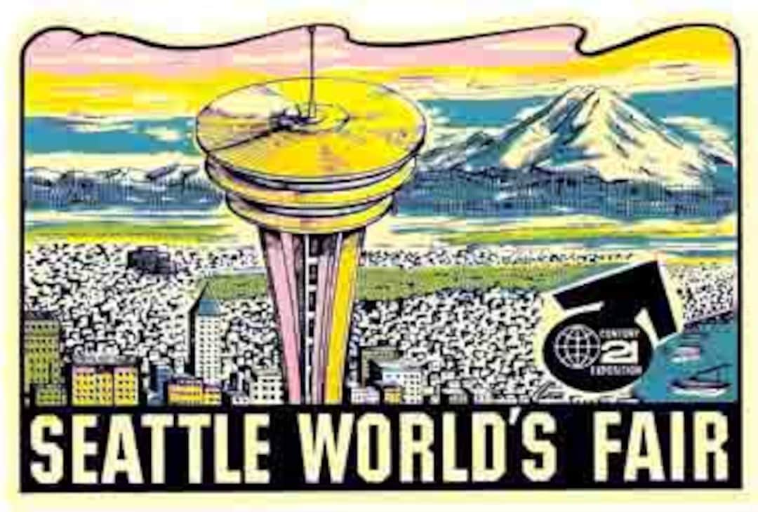 Vintage 1960's Style Seattle WA Washington 1962 World's Fair Space ...