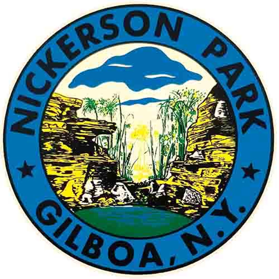 Vintage 1950's Style Nickerson Park Gilboa NY New York Retro Travel ...