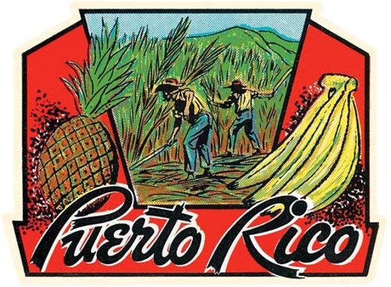 Vintage 1950's Style Puerto Rico Farming Retro Travel - Etsy