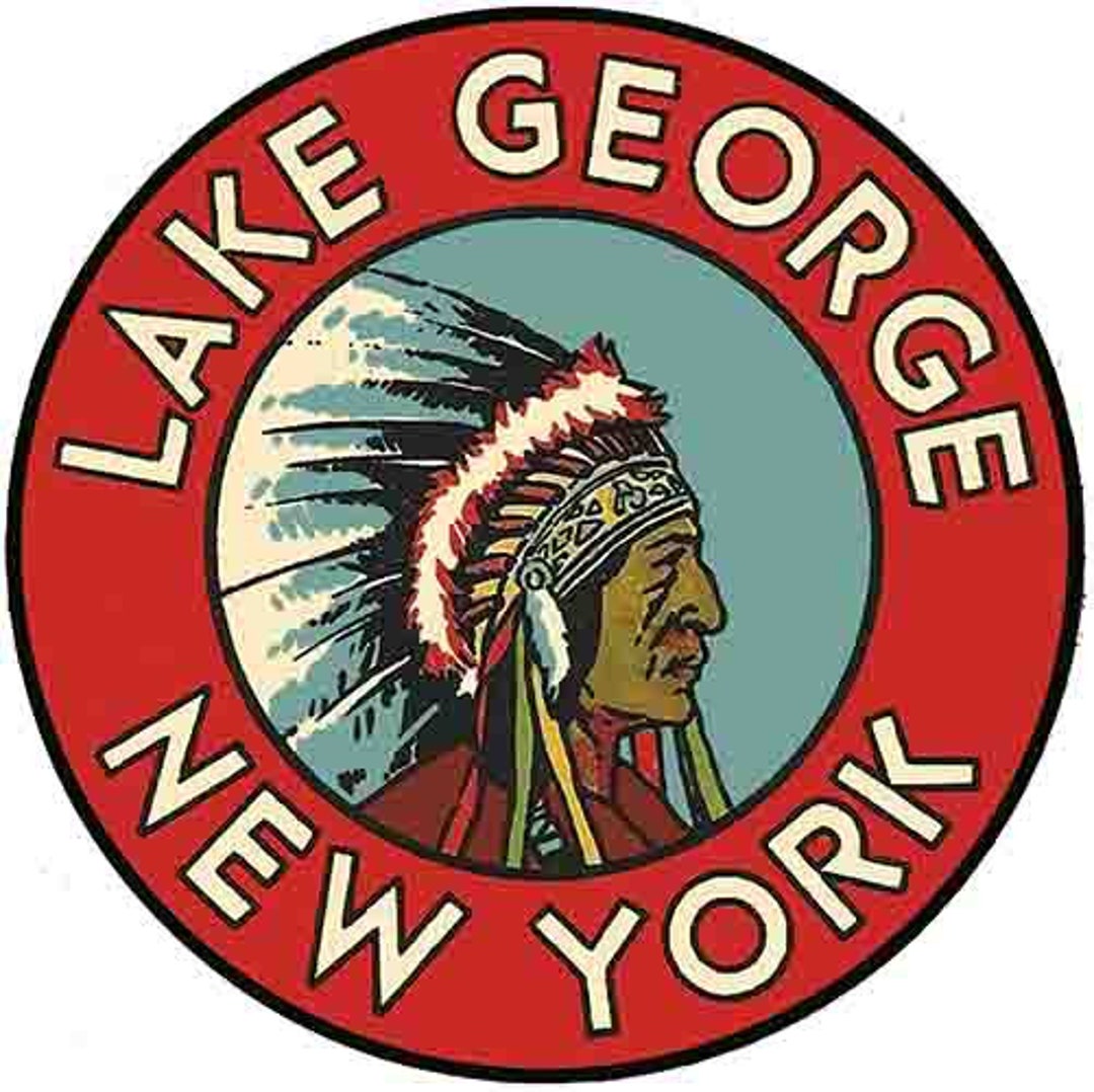 Vintage 1950's Style Lake George NY New York Retro Travel Decal Sticker ...