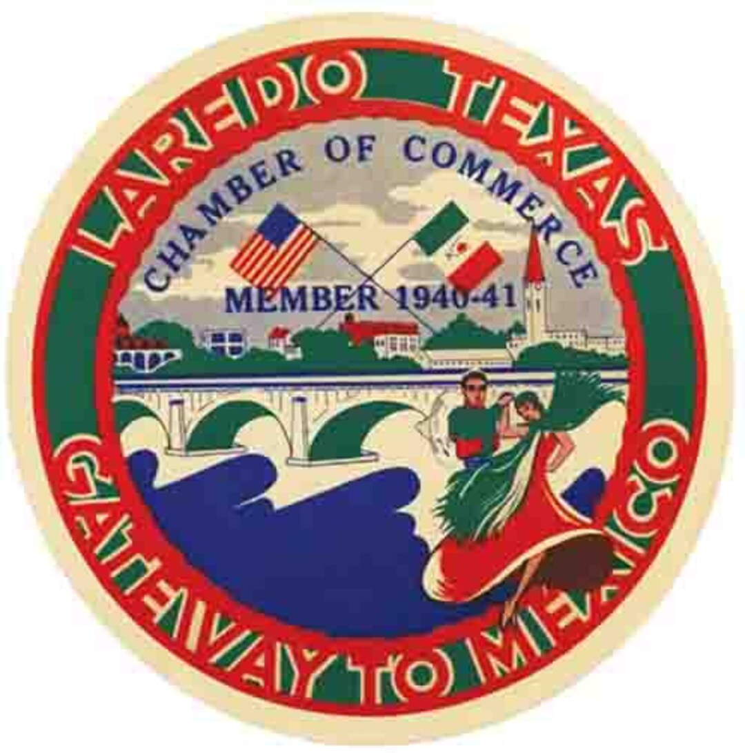 Vintage 1950's Style Laredo TX Texas Gateway to Mexico Retro Travel ...