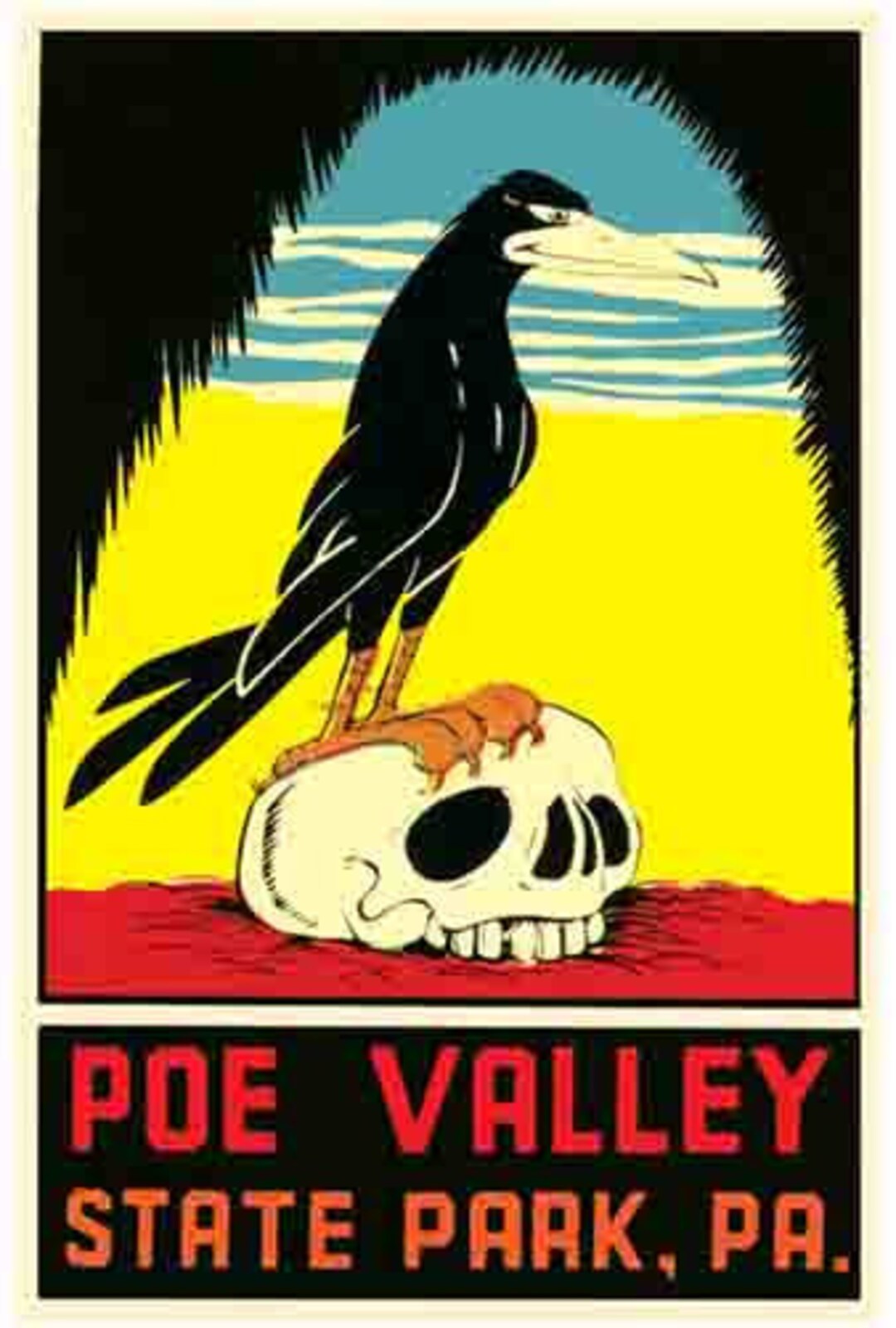 Vintage 1950's Style Poe Valley State Park PA Pennsylvania Retro Travel ...