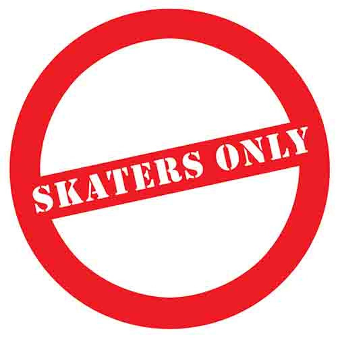 Vintage Style Skaters Only Skateboard Skateboarding Retro Travel Decal ...