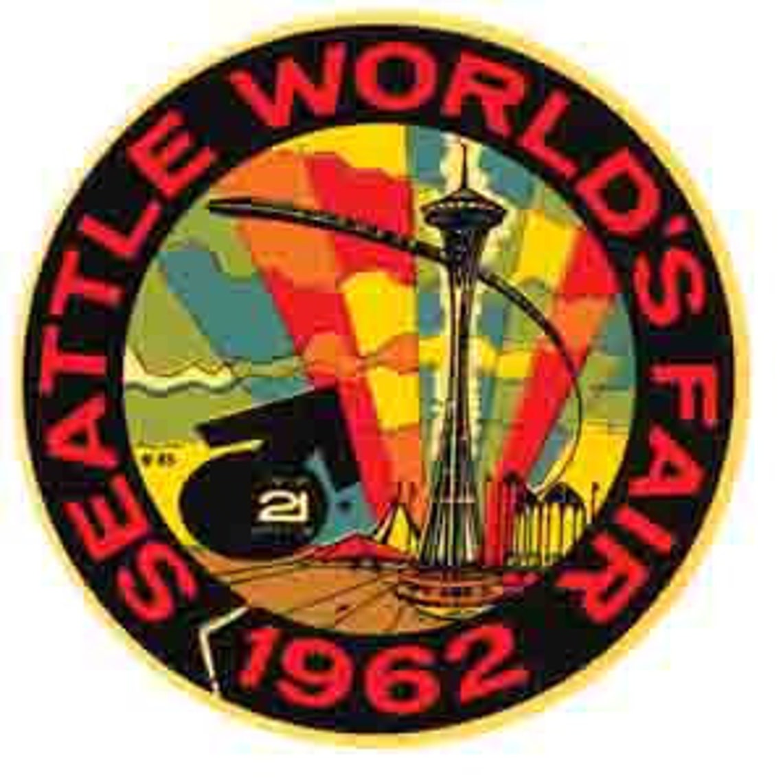 Vintage 1960's Style Seattle WA Washington 1962 World's Fair Round ...