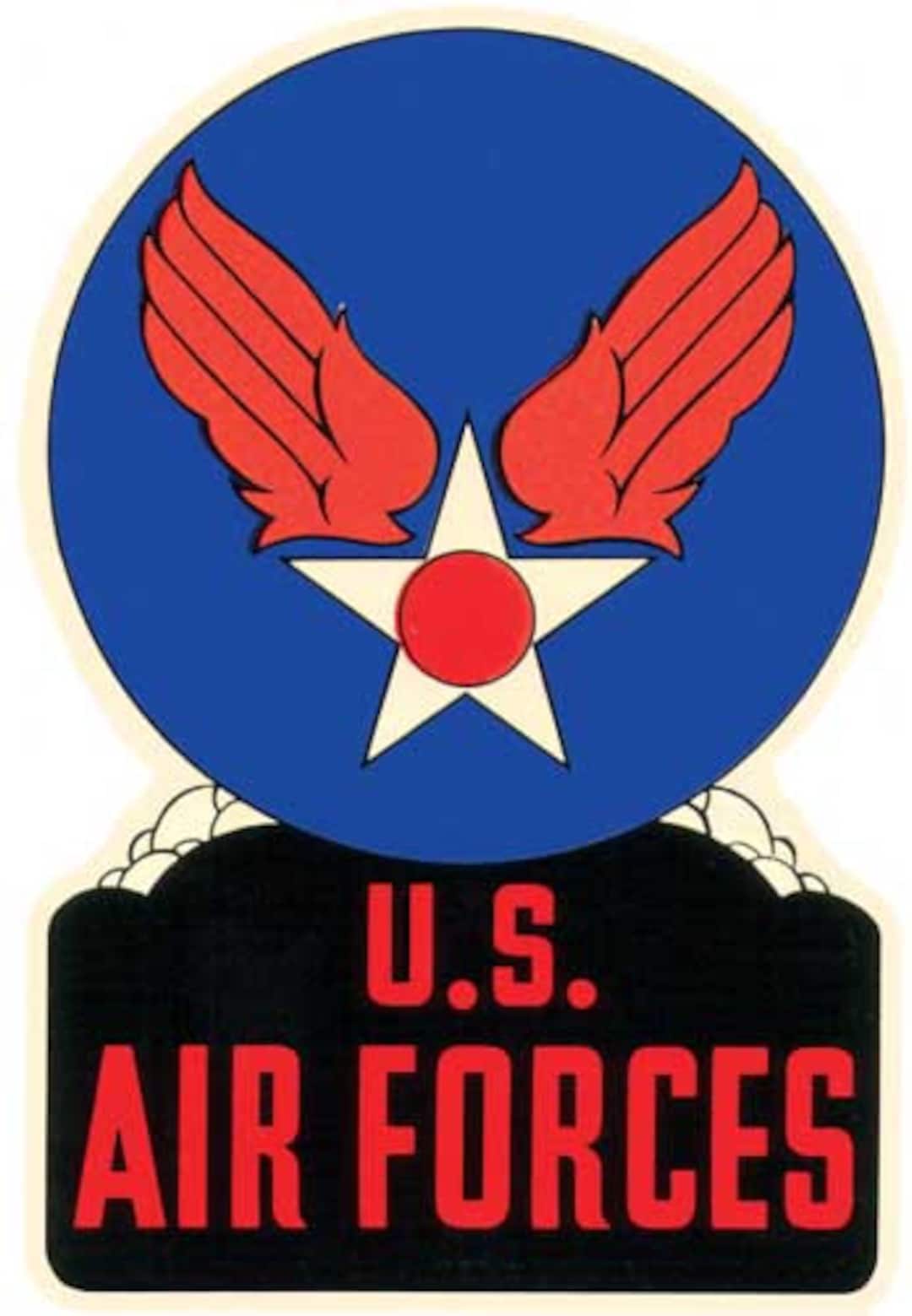 Vintage 1950's Style US Air Force Military Veteran Retro Travel Decal ...