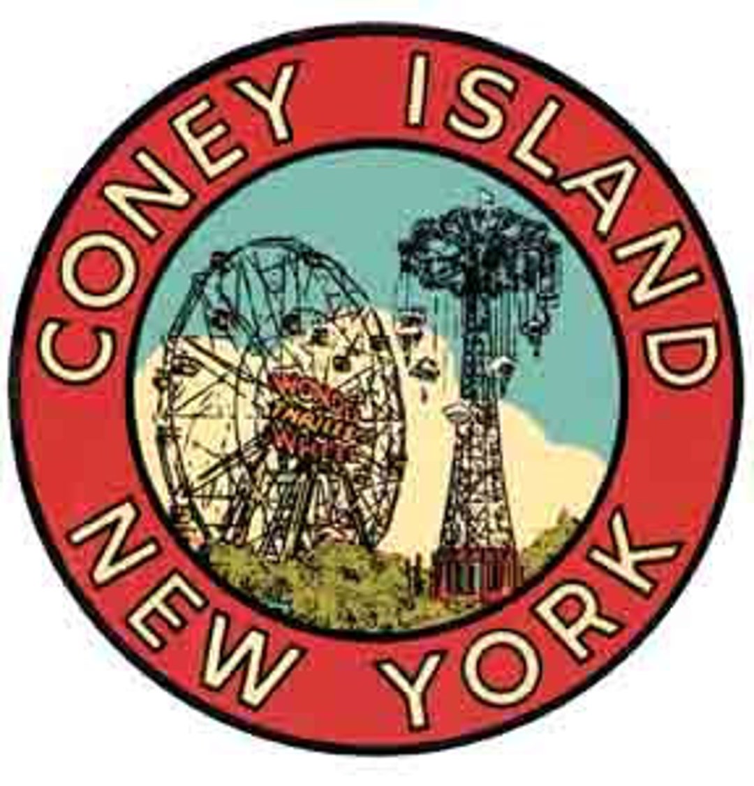 Vintage 1950's Style Coney Island NY New York Steeplechase Amusement ...