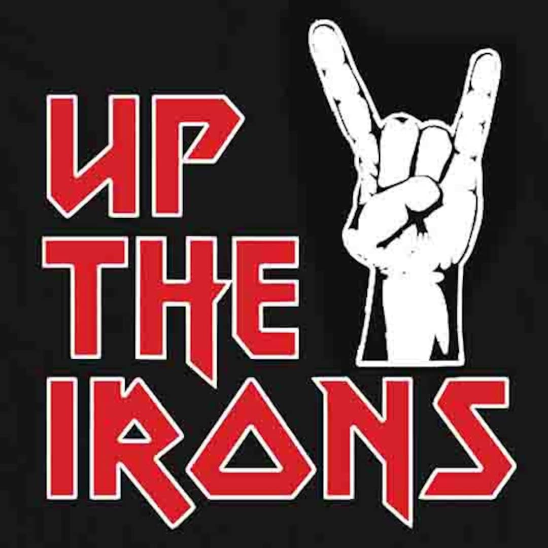 Vintage 1980's Style up the Irons Heavy Metal Retro Travel Decal ...