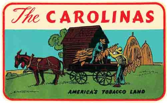 Vintage 1950's Style the Carolinas North South Carolina | Etsy