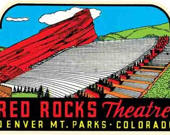 Red Rocks Amphitheatre Sticker - Etsy