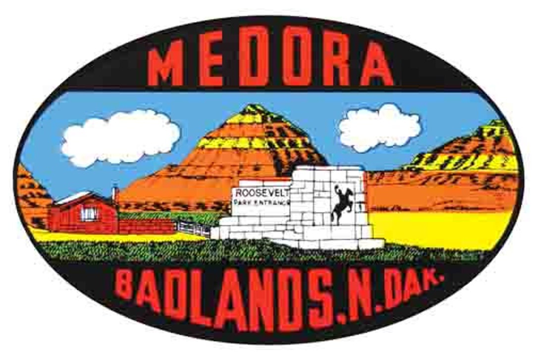 Vintage 1950's Style Medora Badlands North Dakota ND Sturgis Retro ...