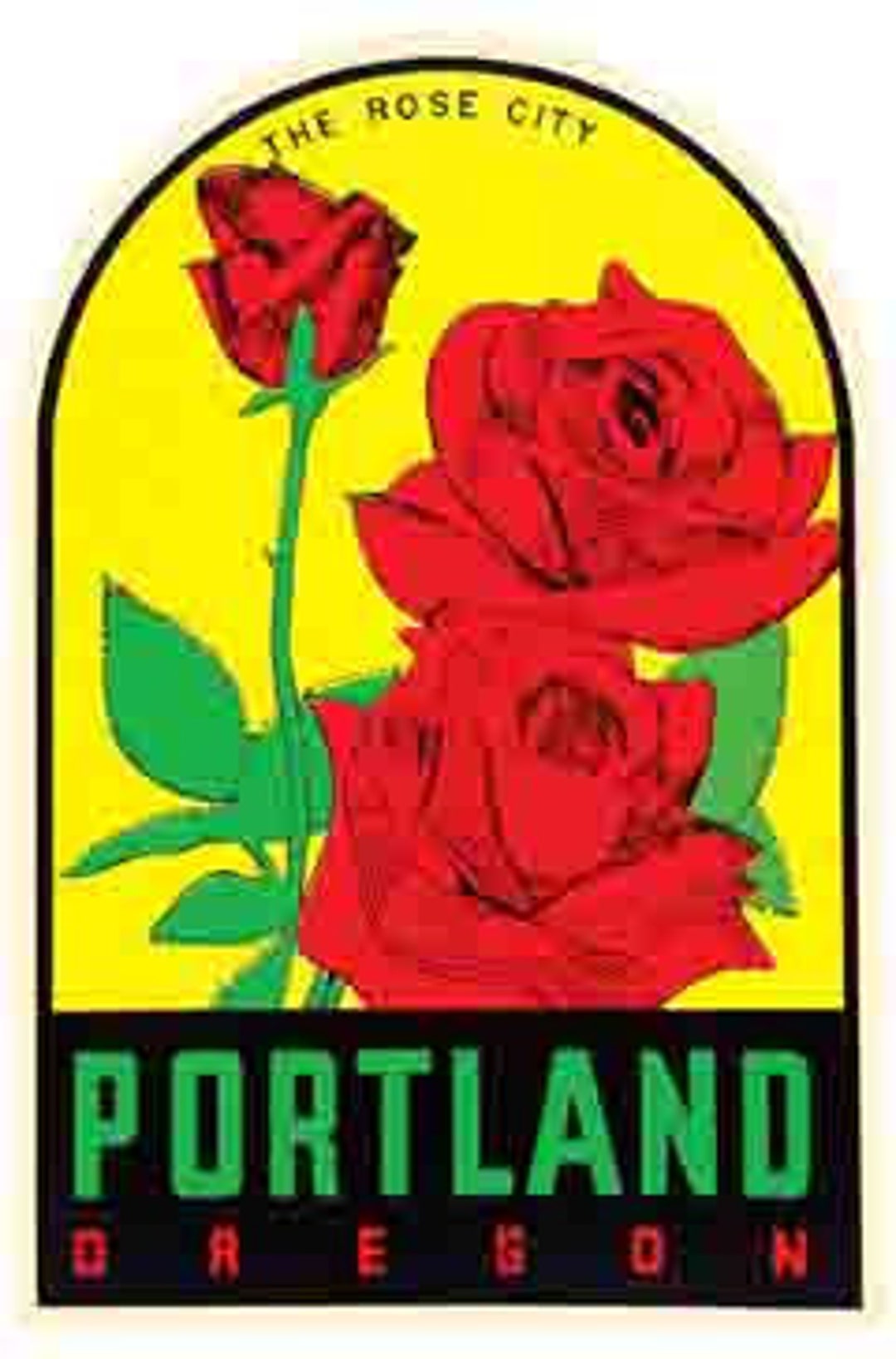 Vintage 1950's Style Portland OR Oregon Retro Travel Decal Sticker ...