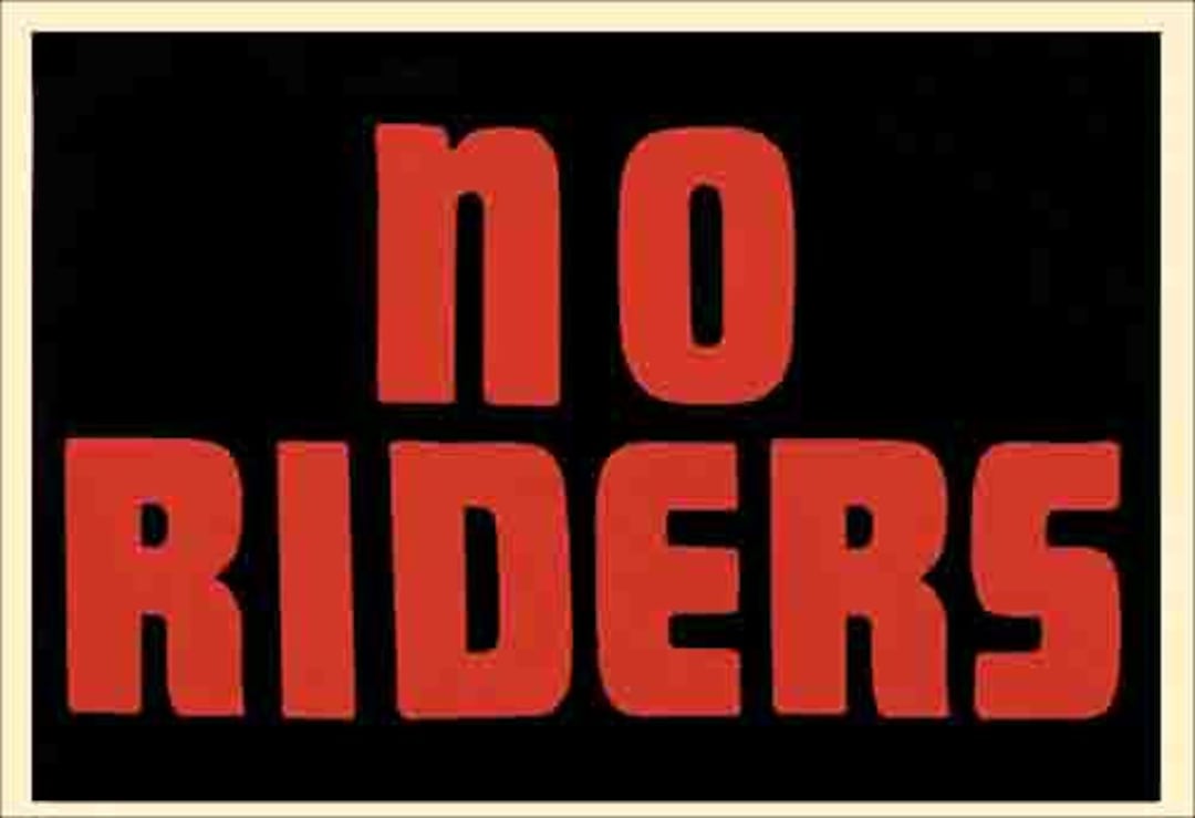 Vintage Style No Riders Trucking Hot Rod Truck Stop Retro Travel Decal ...