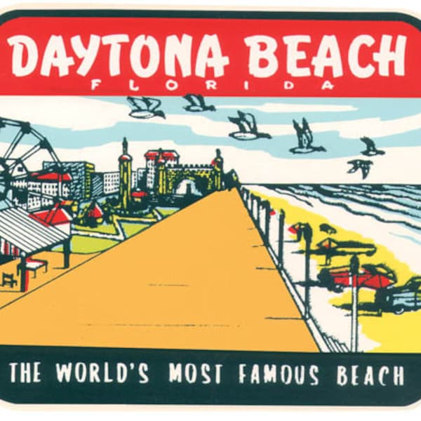 Daytona Beach Sticker - Etsy