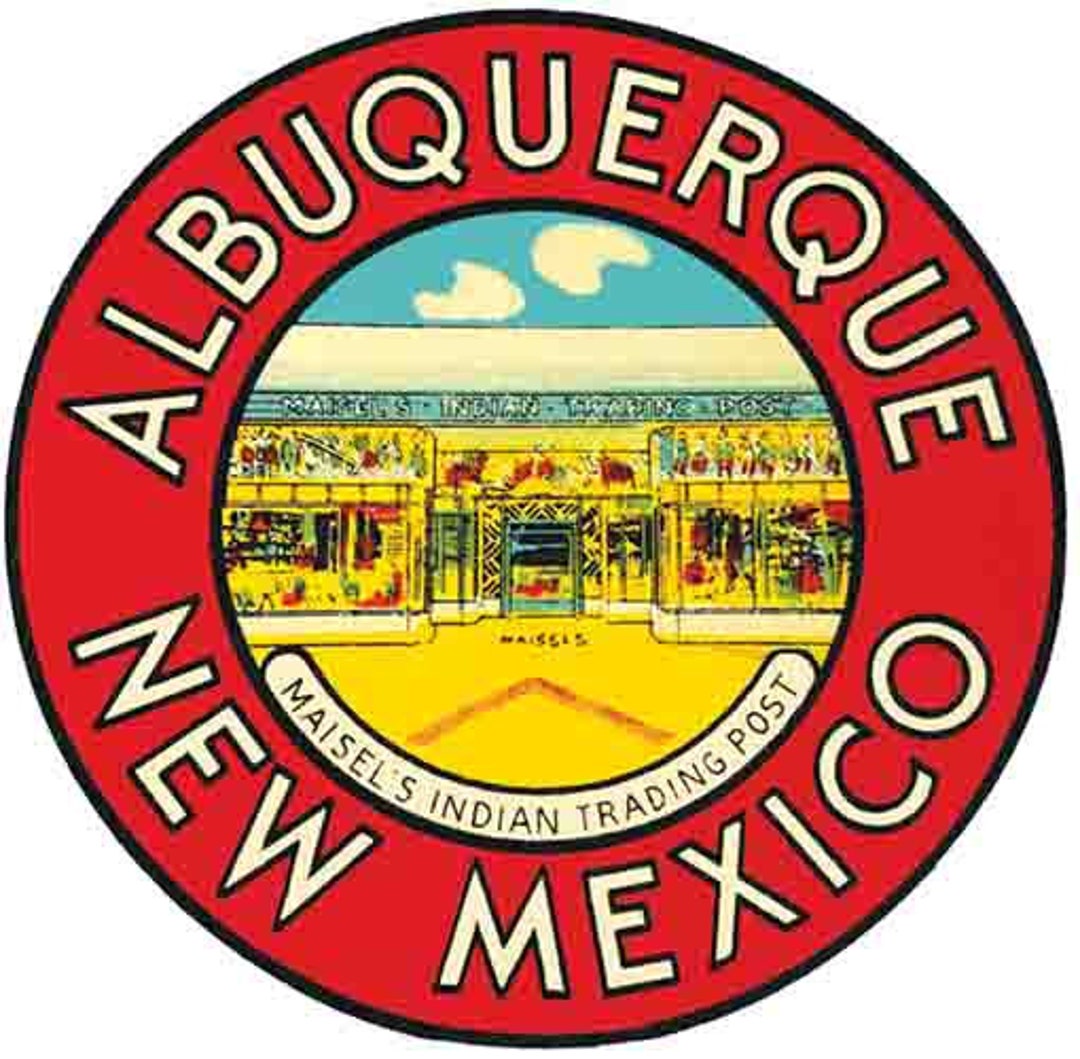 Vintage 1950's Style Albuquerque NM New Mexico Retro Travel Decal ...