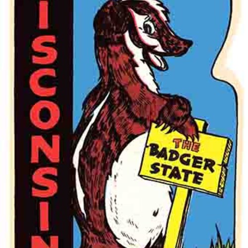 Vintage 1950's Style WI Wisconsin the Badger State - Etsy