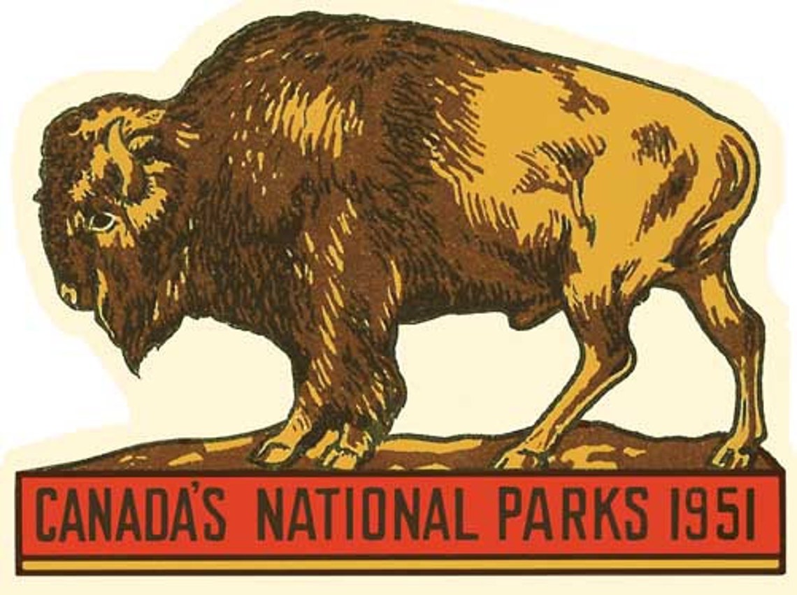 Vintage 1950's Style Canada Flag National Parks Retro - Etsy