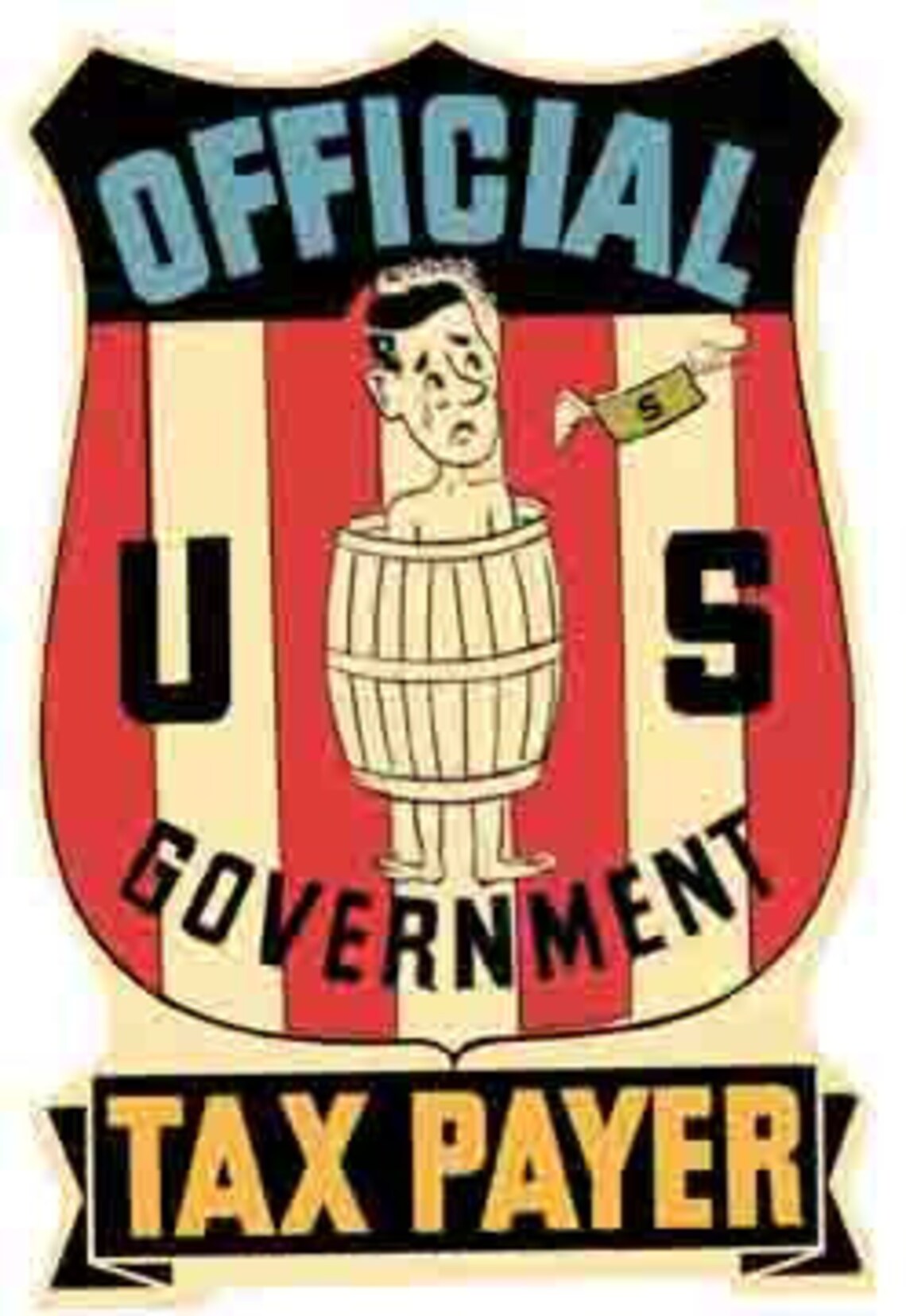 Vintage 1970's Style Official US Government Taxpayer Retro Travel Decal ...