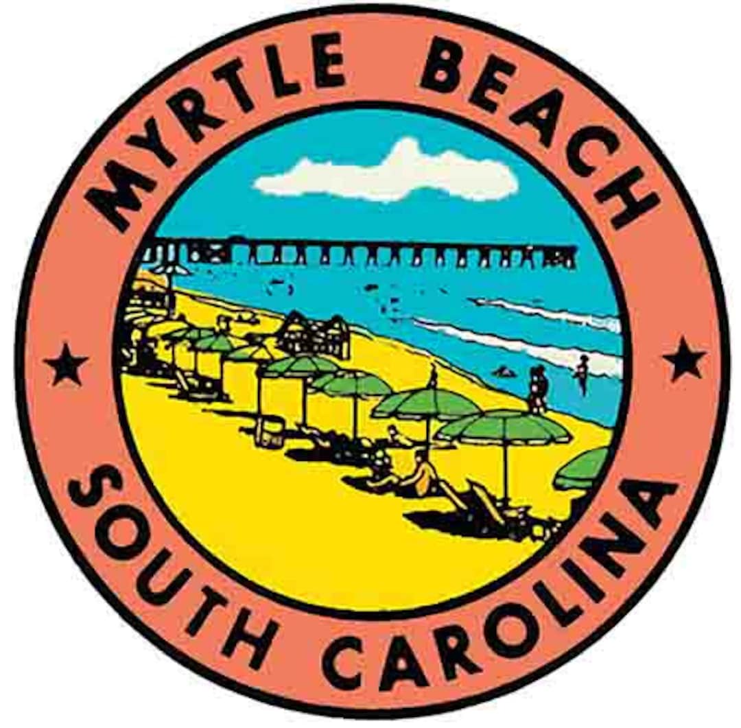 Vintage 1950's Style Myrtle Beach SC South Carolina Pavilion Boardwalk ...