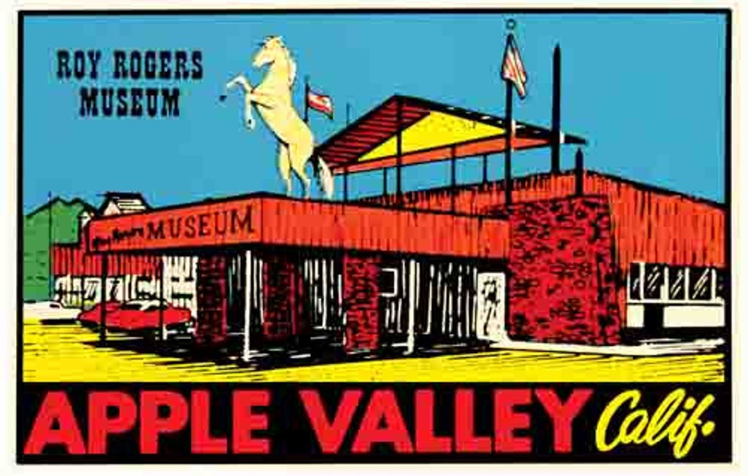 Vintage 1950's Style Apple Valley California CA Retro Travel Decal ...