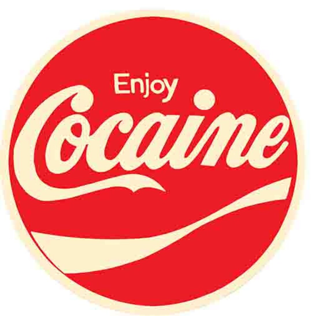 Vintage 1980's Style Enjoy Cocaine Funny Prank Satire Retro Travel ...