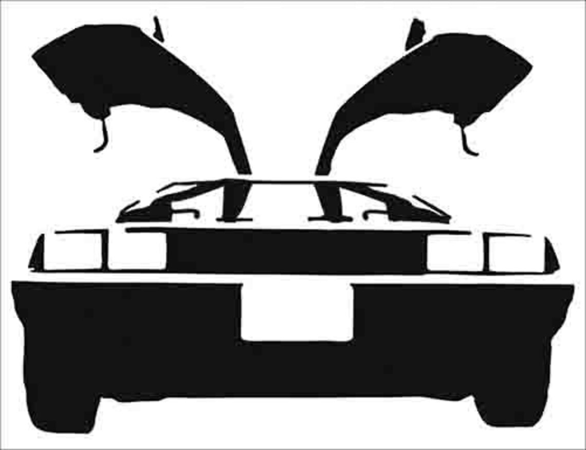 Vintage 1980's Style Delorean Retro Travel Decal Sticker - Etsy