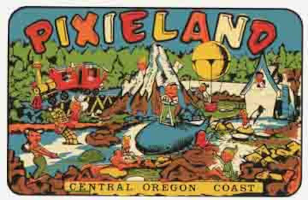 Vintage 1950's Style Pixieland Oregon Coast Amusement Park OR Retro ...