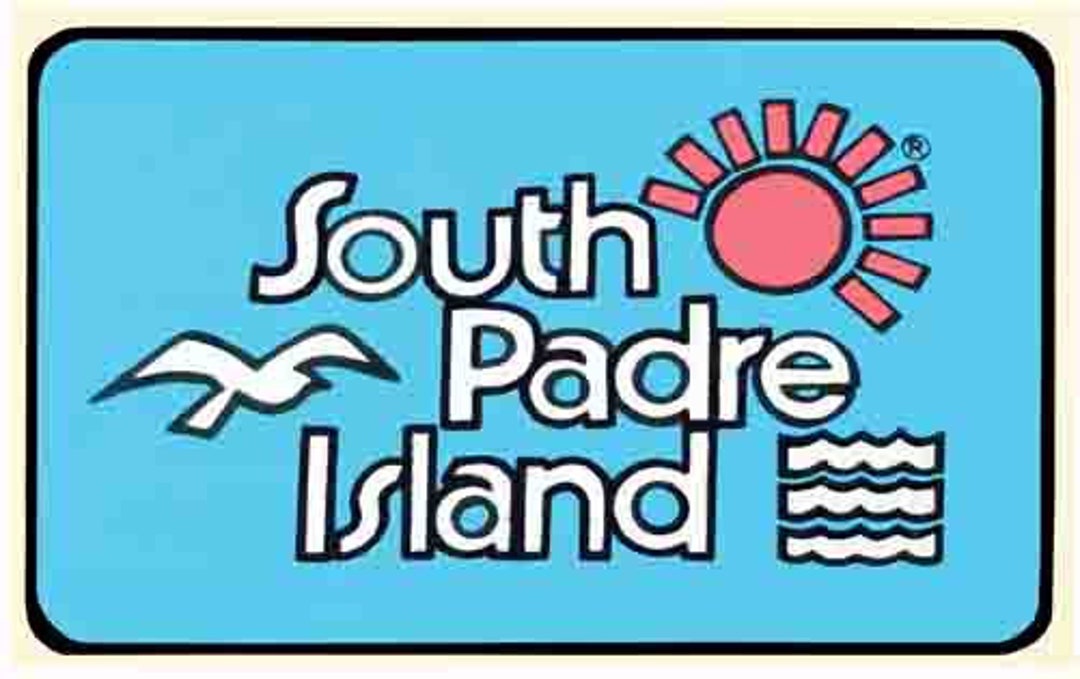 Vintage 1960's Style South Padre Island Texas Beach Retro Travel Decal ...