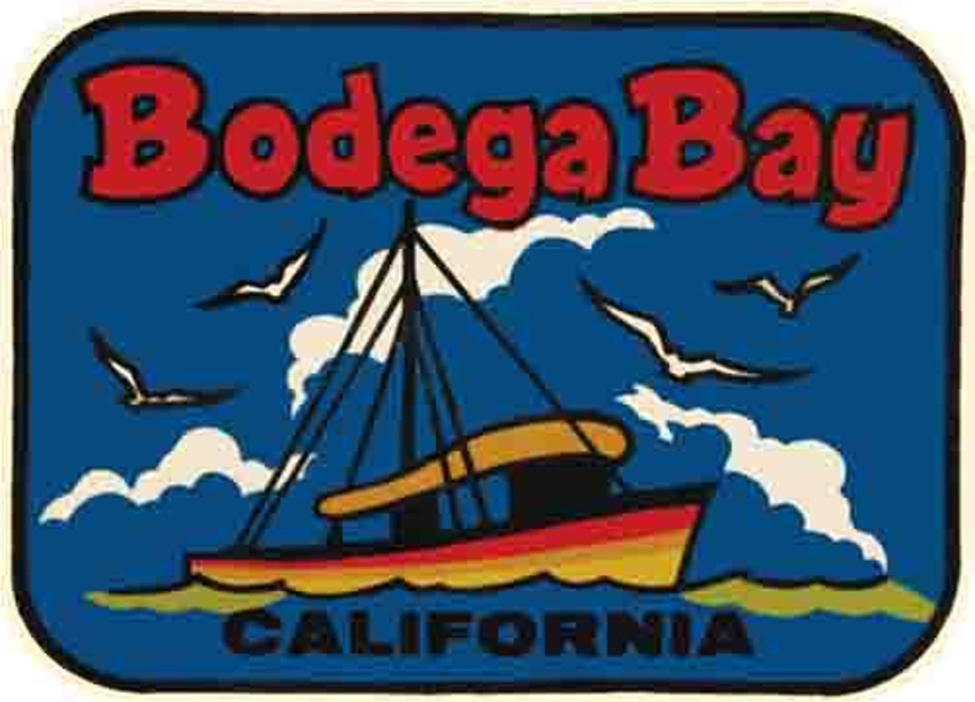 Vintage 1950's Style Bodega Bay CA California Retro Travel Decal ...