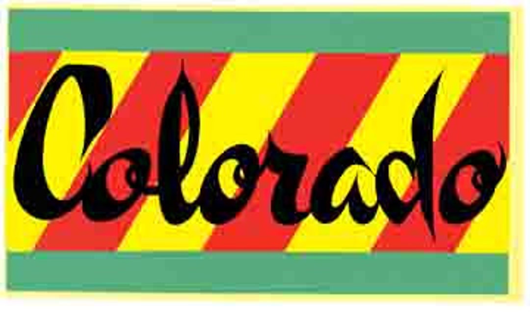 Vintage 1950's Style Colorado CO Pikes Peak Colorful Retro Travel Decal ...