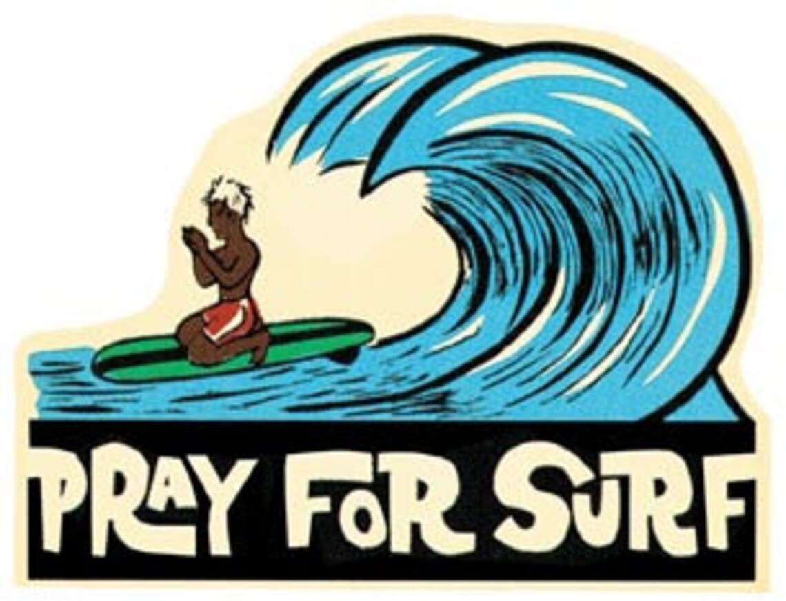 Vintage 1950's Style Pray for Surf Surfing Surfer Retro | Etsy