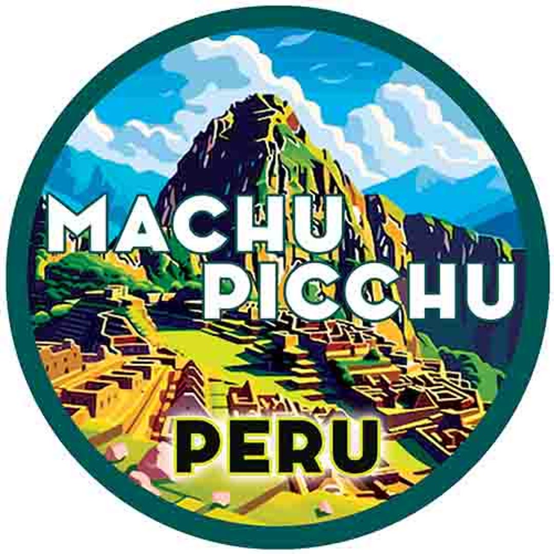 Vintage 1970's Style Machu Picchu Peru Lima South America Retro Travel ...