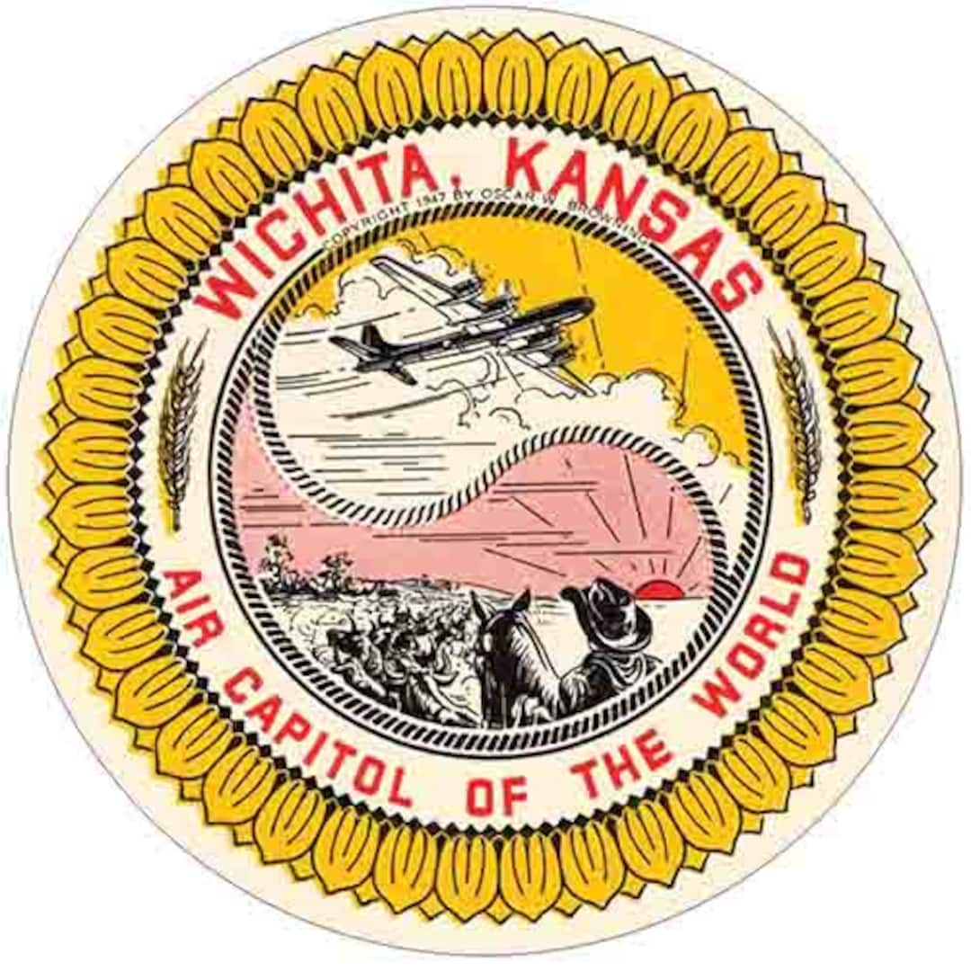 Vintage 1950's Style Wichita KS Kansas Air Capitol of the World Retro ...