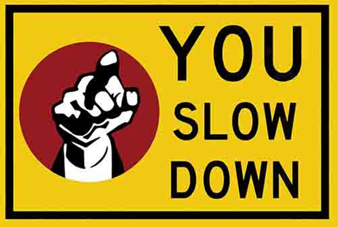 Vintage 1960's Style YOU Slow Down CA California Retro Travel Decal ...