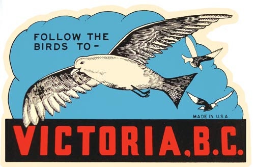Vintage 1950's Style Victoria BC British Columbia Canada Retro Travel ...