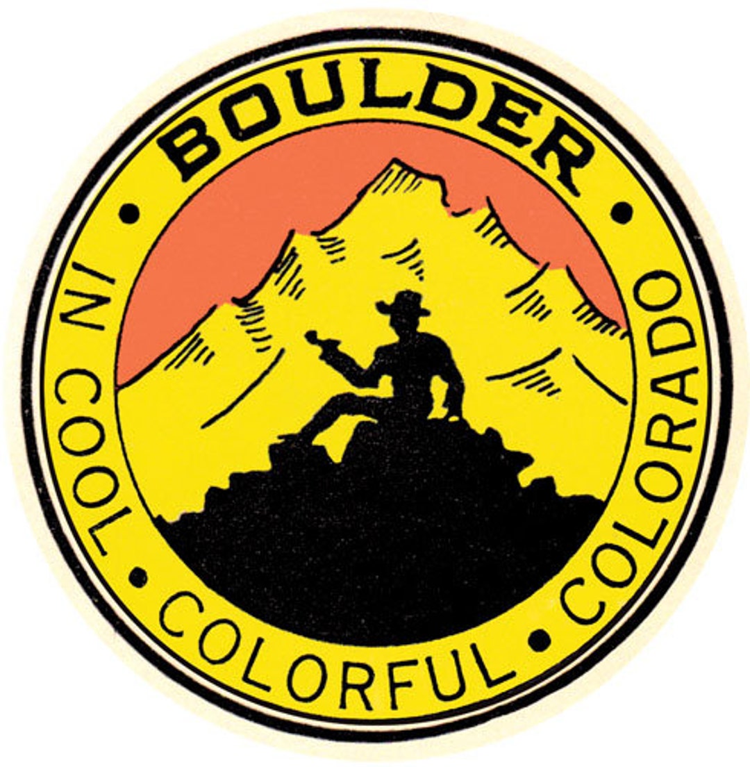 Vintage 1950's Style Boulder CO Colorado Retro Travel Decal Sticker ...