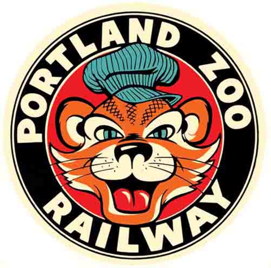 Vintage 1950's Style Portland Zoo Railway Oregon OR Retro Travel Decal ...
