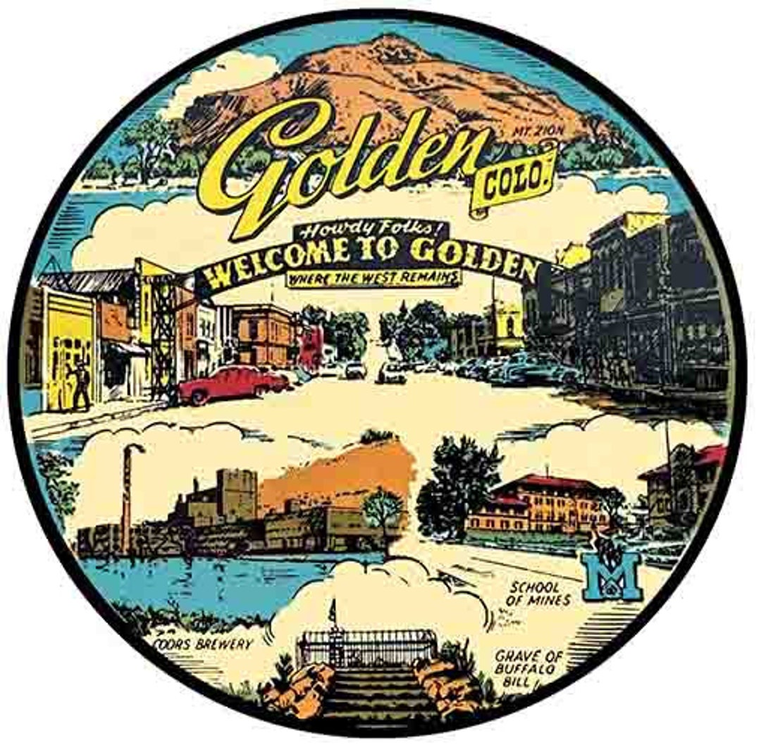 Vintage 1950's Style Golden Colorado CO Retro Travel Decal Sticker - Etsy