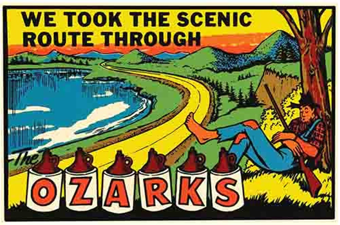 Vintage 1950's Style Arizona Ozark Mountains Ozarks Scenic Route Retro ...