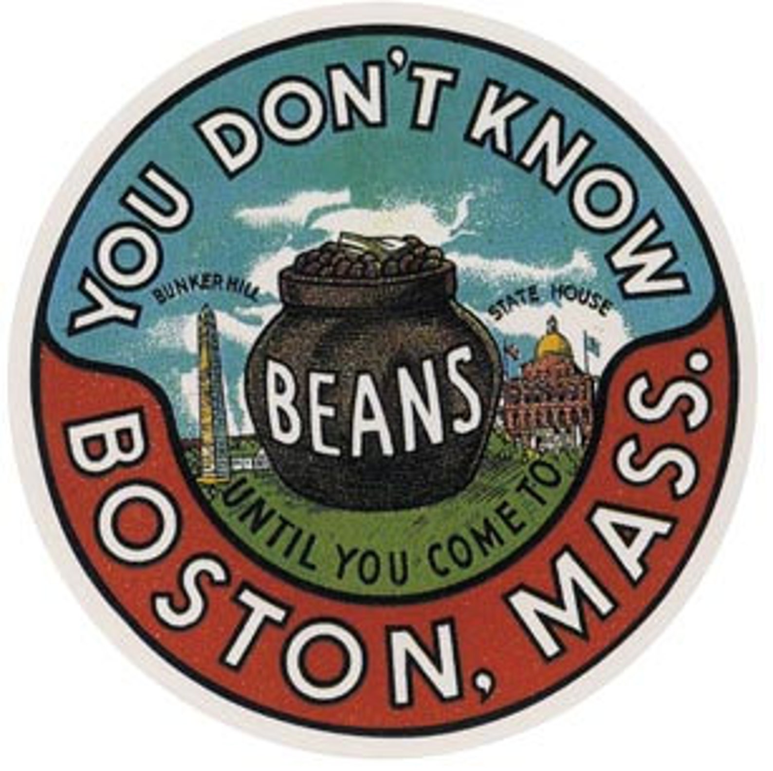 Vintage 1950's Style Boston MA Massachusetts Retro Travel - Etsy