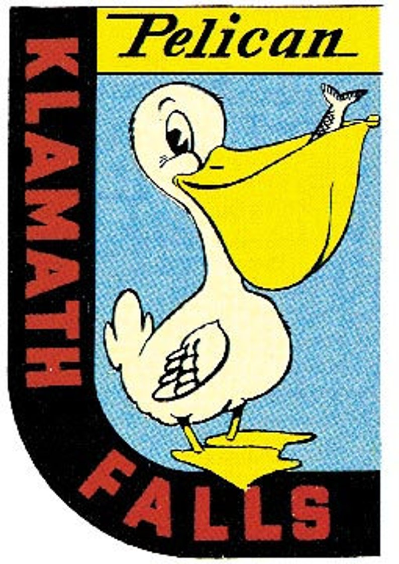 Vintage 1950's Style Klamath Falls OR Oregon Retro Travel Decal ...