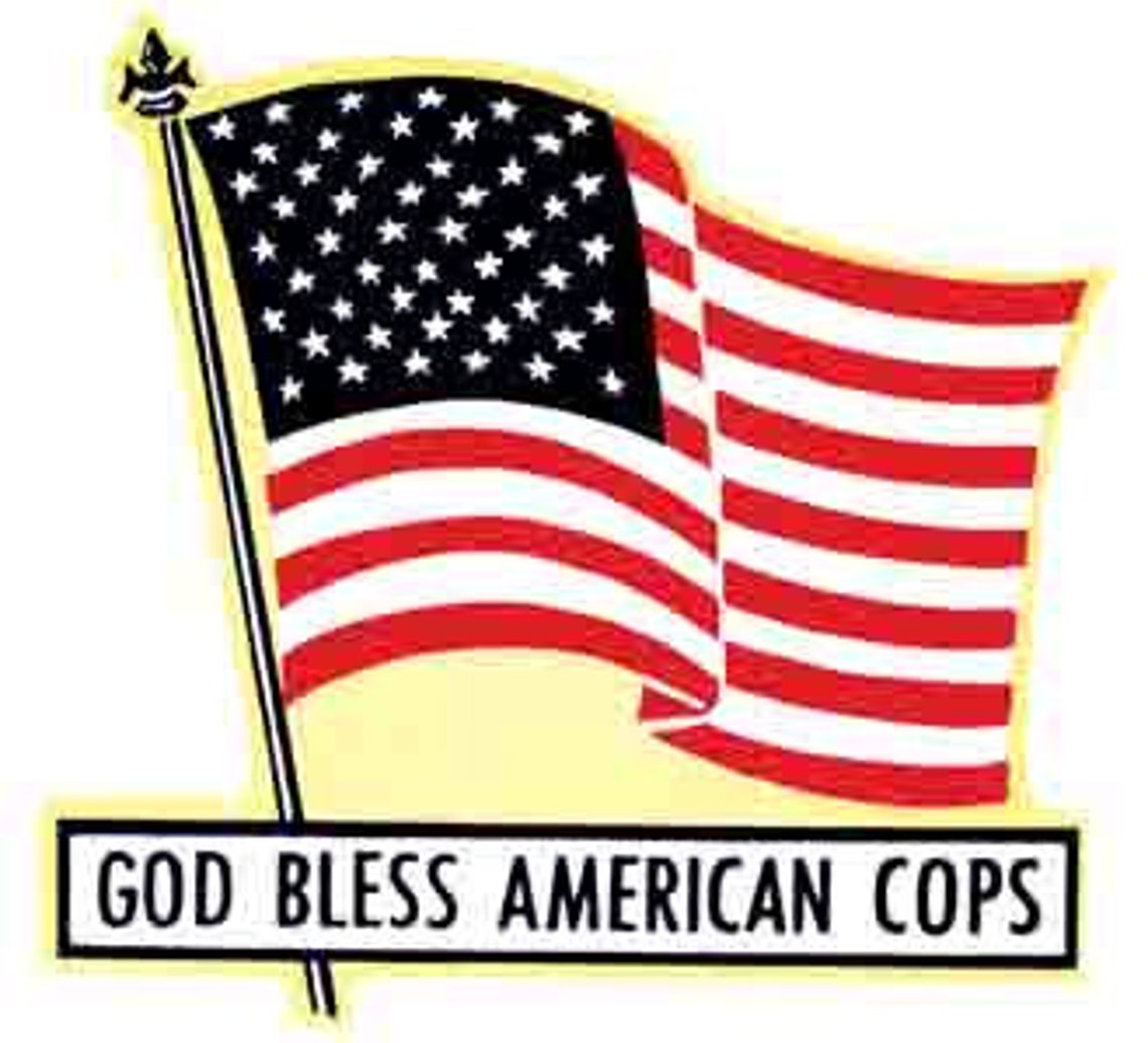 Vintage 1970's Style God Bless American Cops Police Retro - Etsy